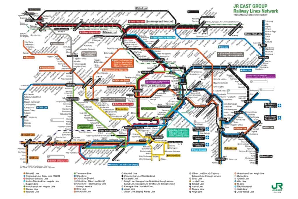 Tokyo Train Map - JR Trains & Local Lines | Getjrpass.com